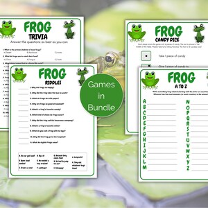 Frog Game Bundle, Frog Birthday Party Ideas, Hoppy Birthday Game, Frog ...