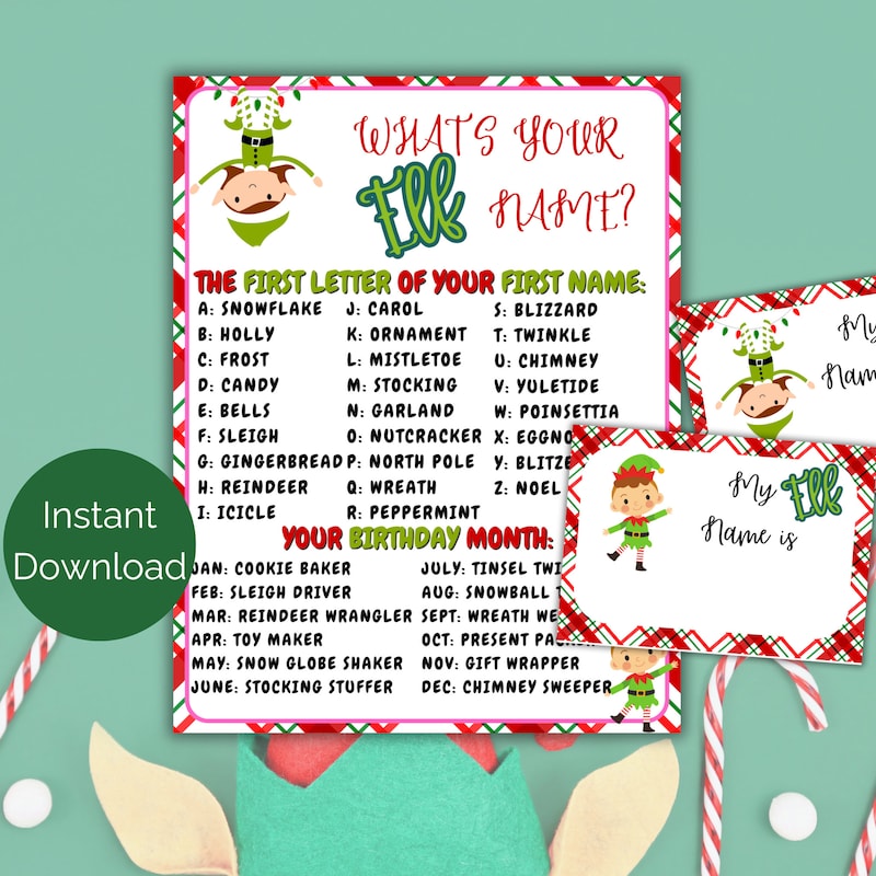 Whats Your Elf Name - Etsy