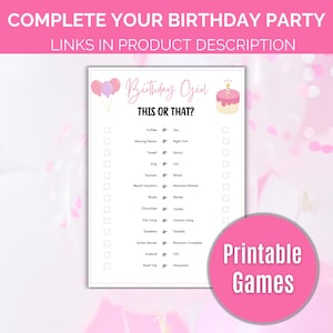 Who Knows the Birthday Girl Best Game, Editable + Printable Birthday ...