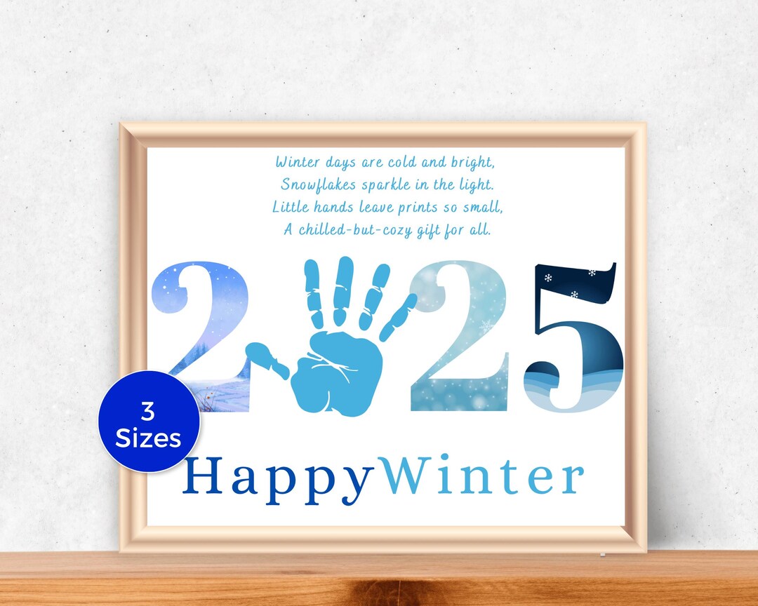 2025 Winter Handprint Art, Winter Handprint Craft for Toddlers ...