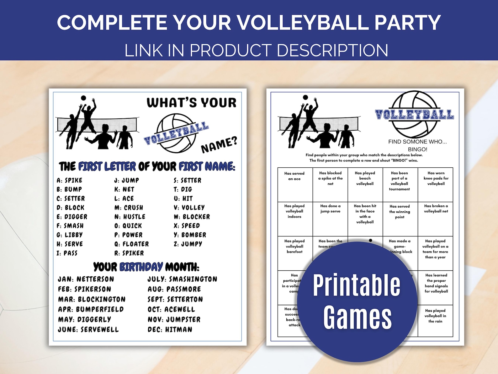 Volleyball Most Likely To, Printable Volleyball Team Party Games ...