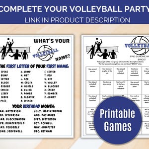 Volleyball Most Likely To, Printable Volleyball Team Party Games ...
