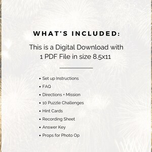 New Years Eve Escape Room Game, Printable NYE Escape Room for Kids or ...