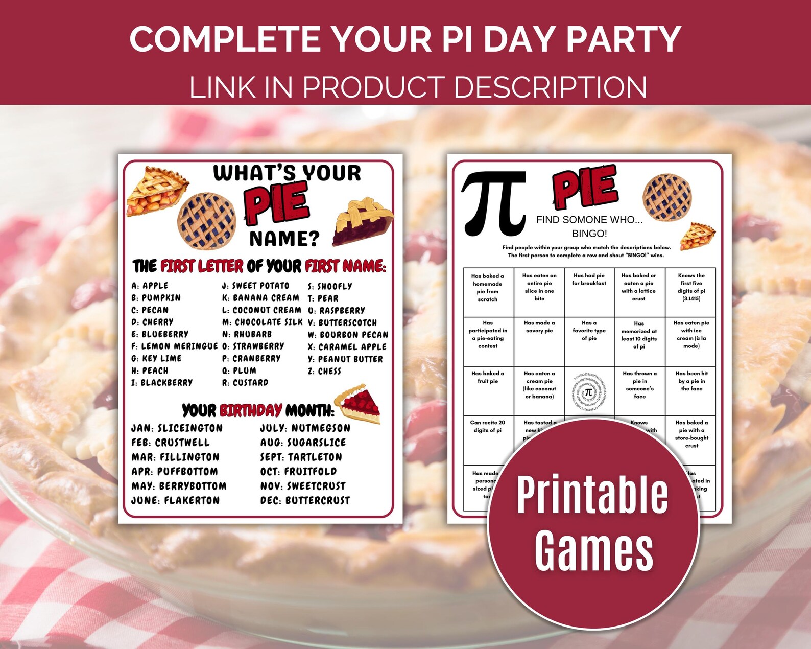 Pi Day Potluck Sign up Sheet, Printable Pi Day Party Potluck Sign up ...