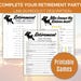 Retirement Trivia Game, Printable Retirement Quiz, Retirement Party ...