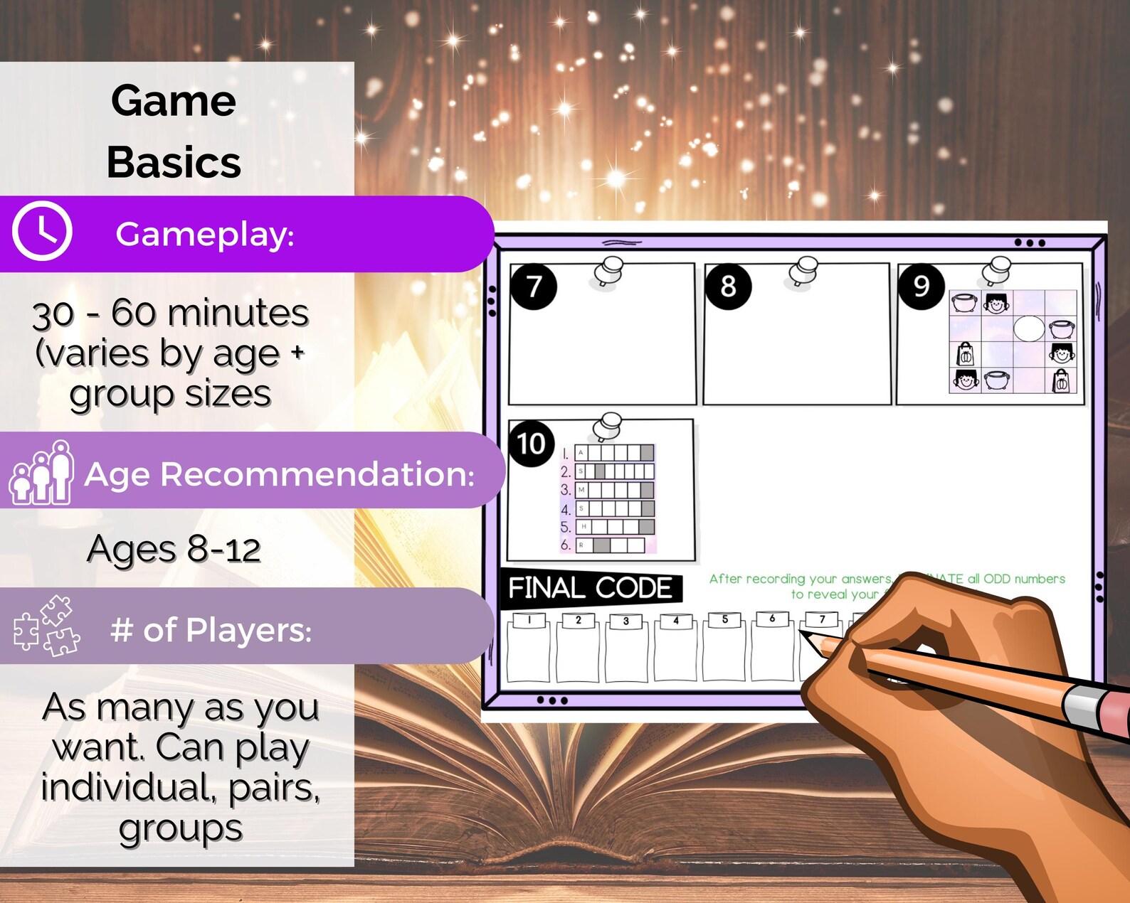 Wizard Escape Room Game for Kids, Printable Escape Room Kit, Wizard ...