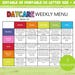 Editable Home Daycare Weekly Menu, Weekly Meal Planner, Preschool Meal ...