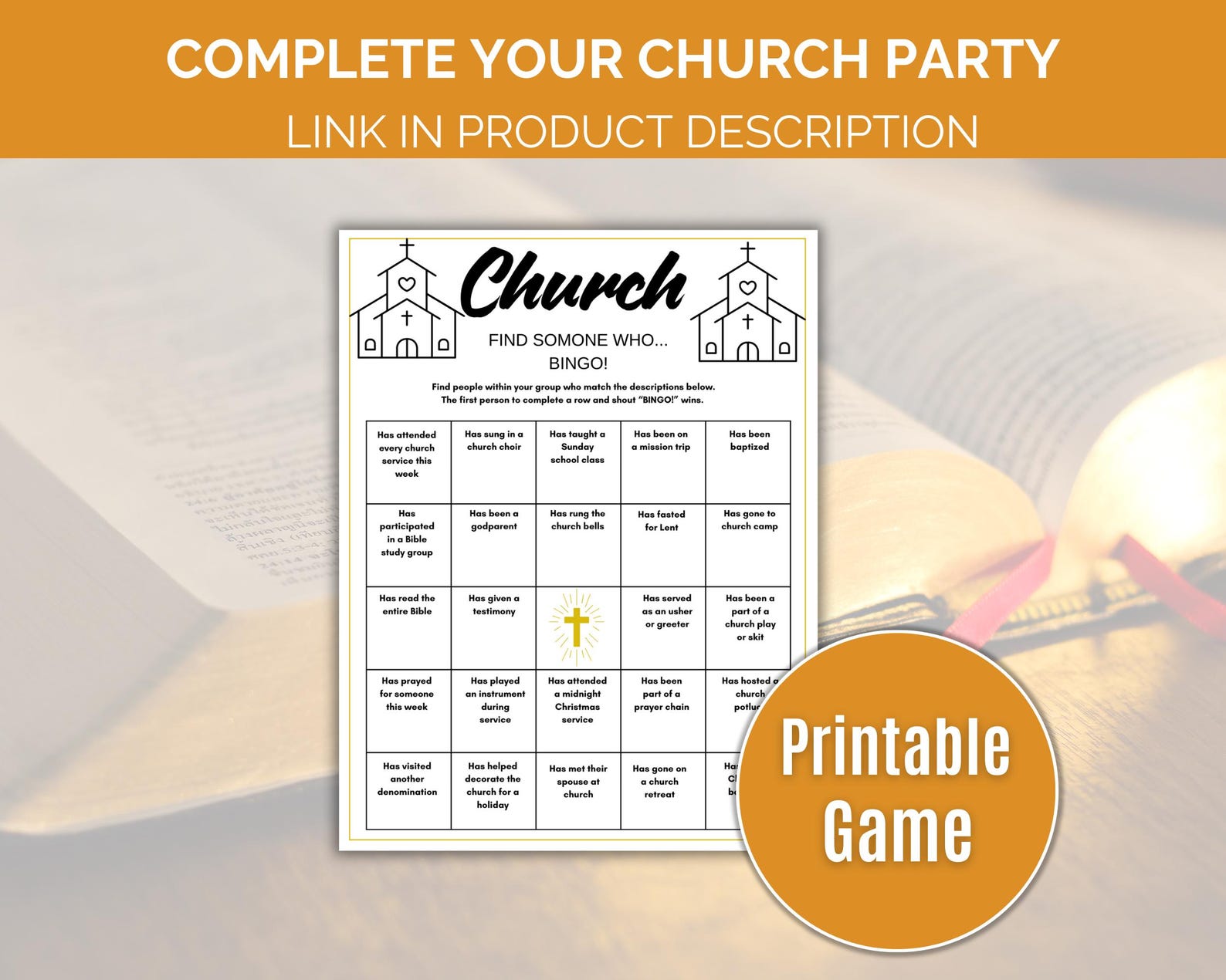 Church Potluck Sign up Sheet, Printable Church Party Potluck Sign up ...