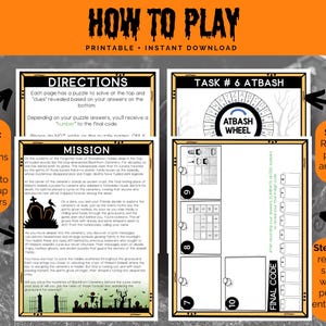 Haunted Graveyard Escape Room, Halloween Printable Escape Room Kit, DIY ...
