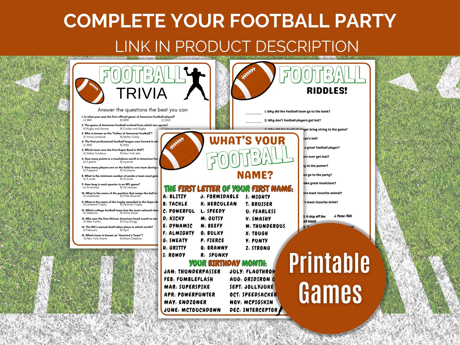 Football Pass the Prize, Printable Football Pass the Parcel Game ...