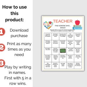 Teacher Find Someone Who Game, Staff Party Mix and Mingle, Faculty ...