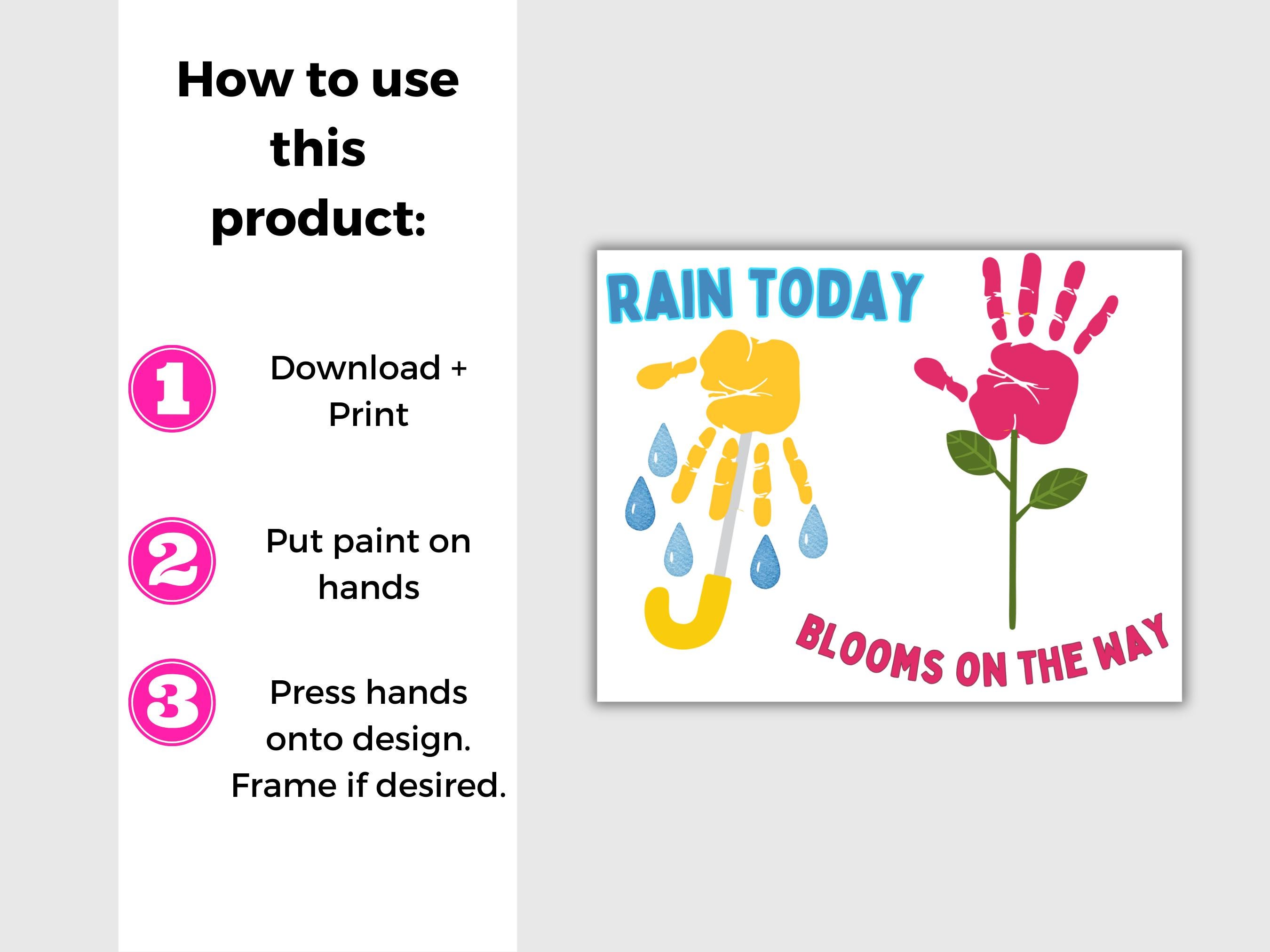Spring Flowers Handprint Art, Spring Handprint Craft for Toddlers ...