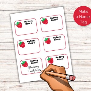 What's Your Berry Name Game + Name Tags, Berry First Birthday Party ...
