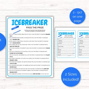 Icebreaker Pass the Prize, Printable Icebreaker Pass the Parcel Game ...