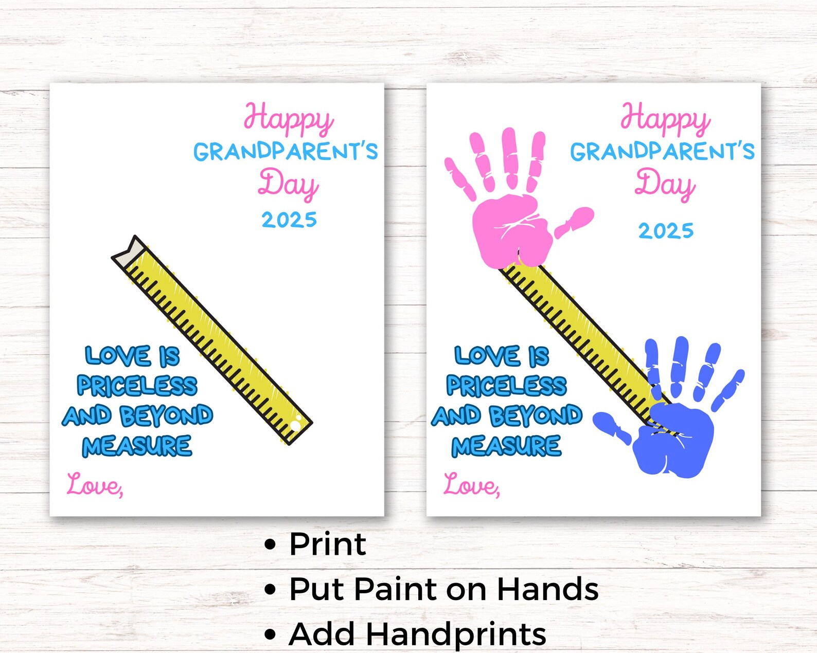 Grandparents Day Handprint Art, Happy Grandparents Day 2025 Handprint ...