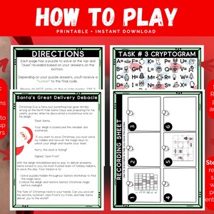 Save Santa Escape Room Game, Printable Christmas Escape Room Kit, DIY ...
