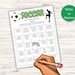 Soccer Find Someone Who Game, Soccer Party Mix and Mingle Bingo Game ...