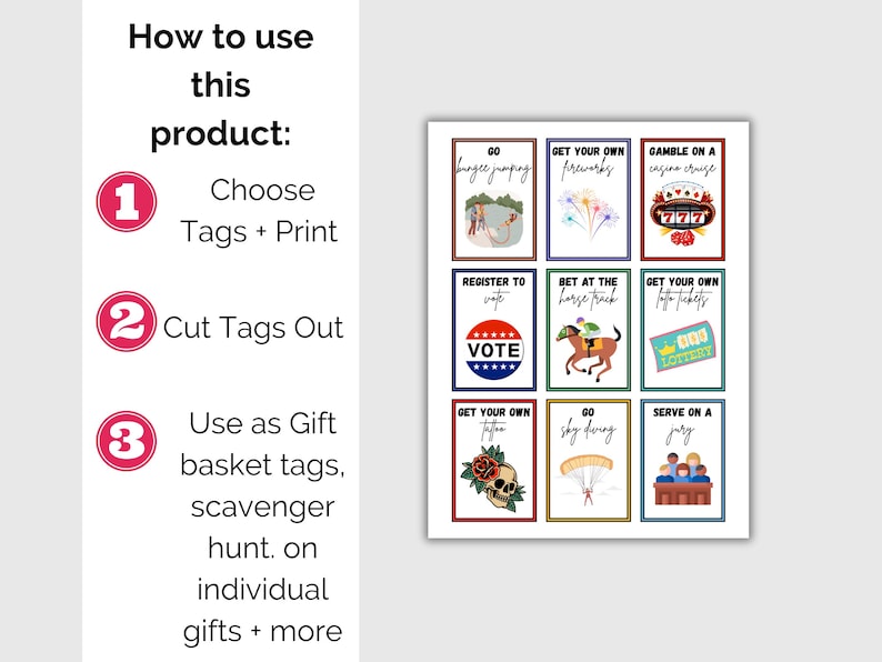 18 Things That You Can Do When You're 18, 18th Birthday Gift Tags, 18th ...