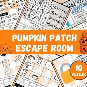 Pumpkin Patch Escape Room, Halloween Printable Escape Room Kit, DIY ...