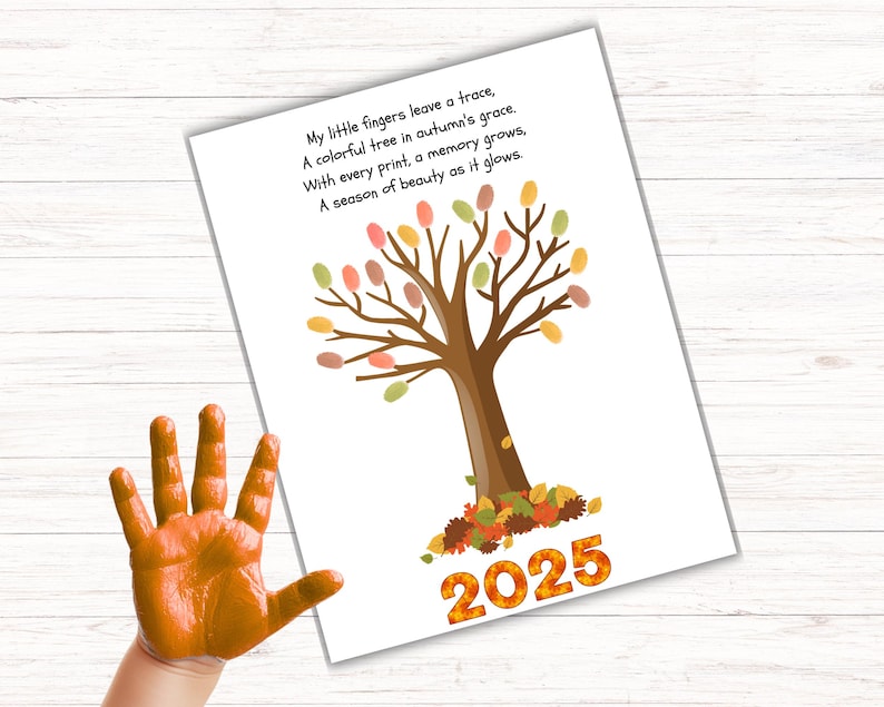 Tree Fall Handprint Art, Fall Handprint Craft for Toddlers, Fall ...