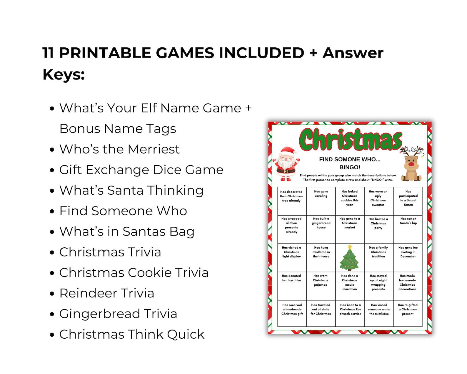 Christmas Games for Teens, 11 Printable Teen Christmas Games, Fun ...
