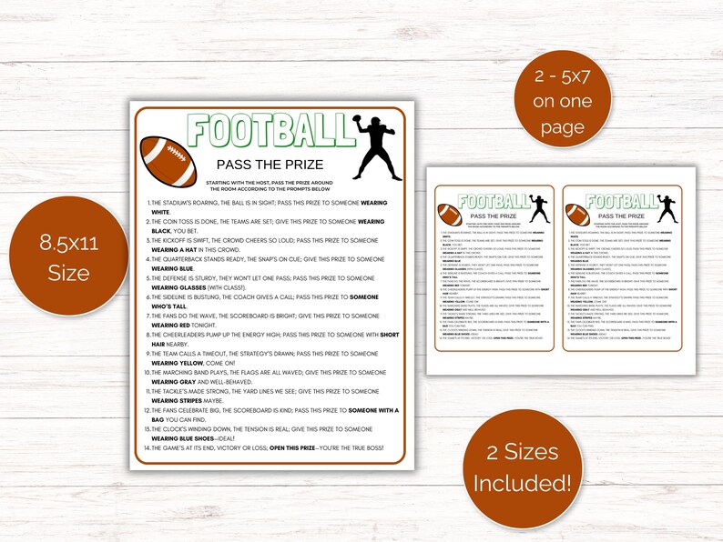 Football Pass the Prize, Printable Football Pass the Parcel Game ...