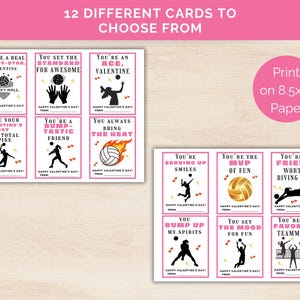 Volleyball Valentine Cards, 12 Printable Sports Valentines, Funny ...