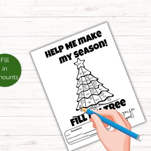 Editable Fill My Christmas Tree Fundraiser Template, Winter Fundraiser ...