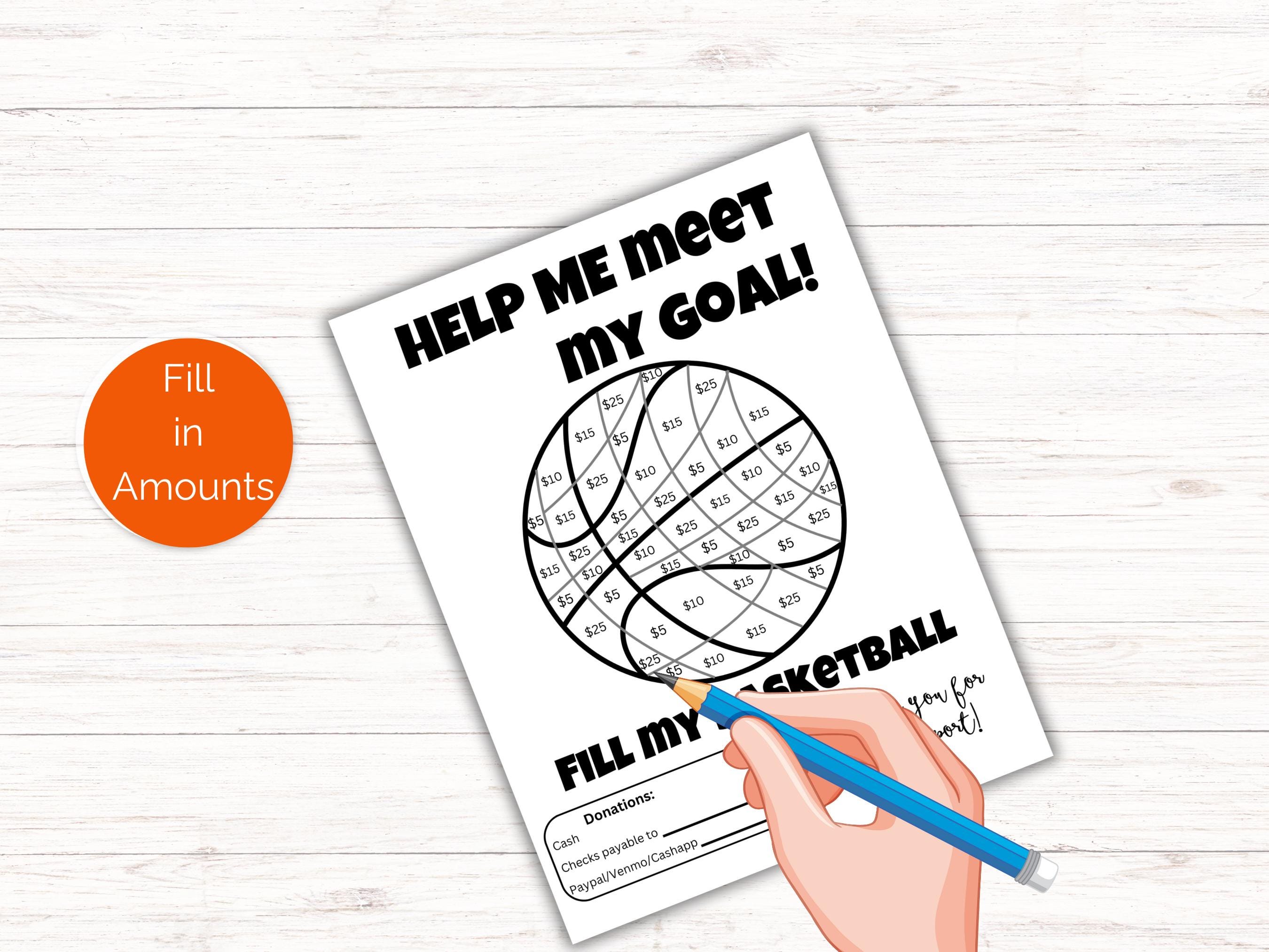 Editable Fill My Basketball Fundraiser Template, Fundraiser Flyer ...