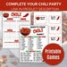 Chili Trivia Game, Chili Cookoff Quiz, Printable Chili Cook-off Game ...