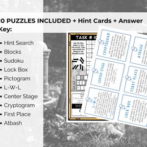 Haunted Graveyard Escape Room, Halloween Printable Escape Room Kit, DIY ...