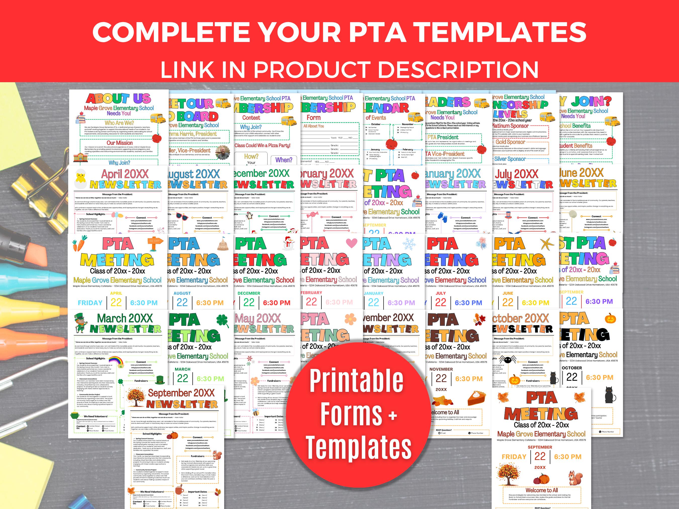 EDITABLE Meet the PTA PTO Board Flyer Template, Pta Volunteer Board ...