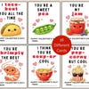 Printable Classroom Valentine Cards - Cute Pun Valentines for Kids ...