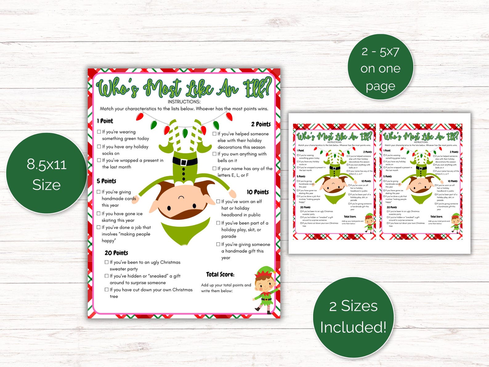 Who's Most Like an Elf Game, Holiday Office Party Games, Christmas Ice ...