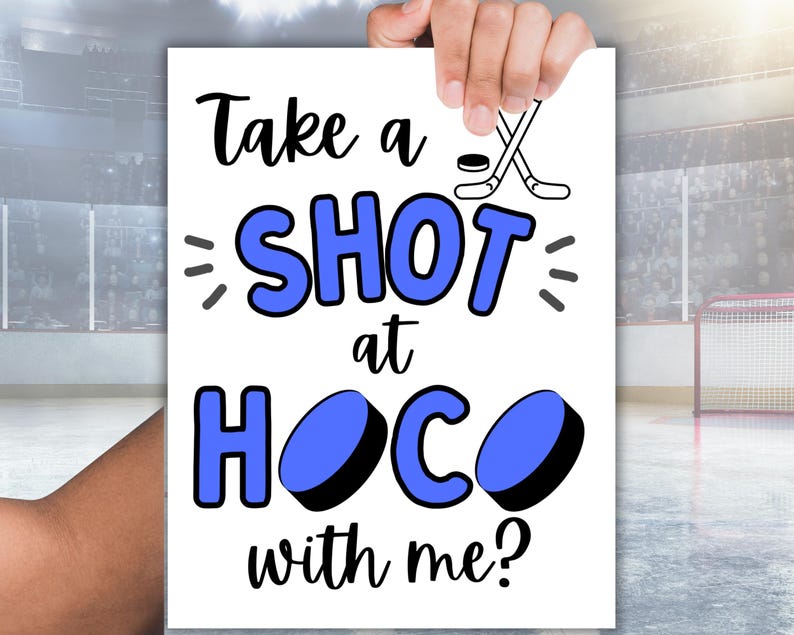 Editable Hockey Homecoming Proposal Sign, Printable HOCO Poster ...