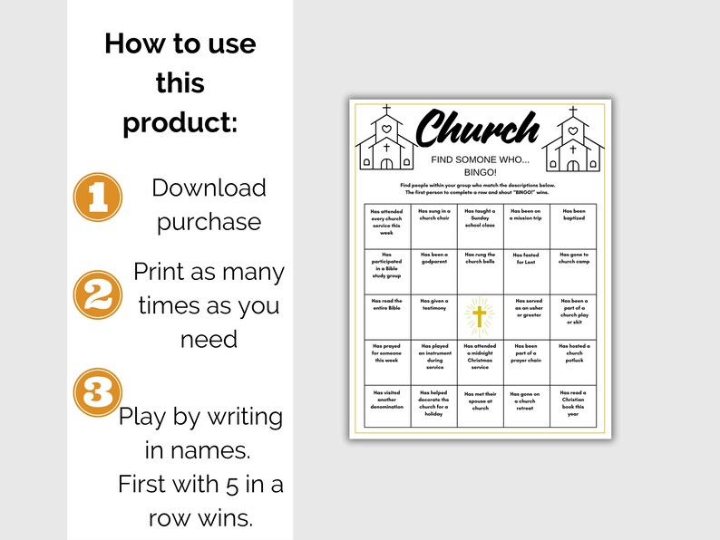 Church Find Someone Who Game, Church Mix and Mingle, Printable ...