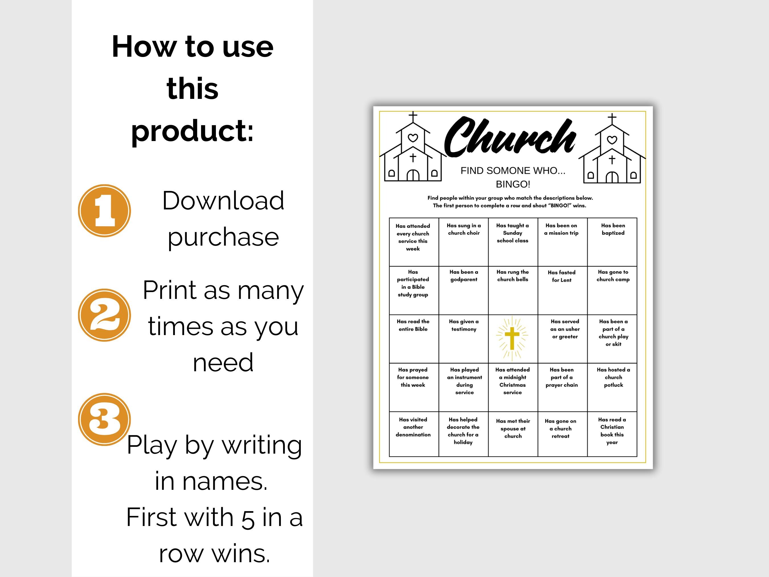 Church Find Someone Who Game, Church Mix and Mingle, Printable ...