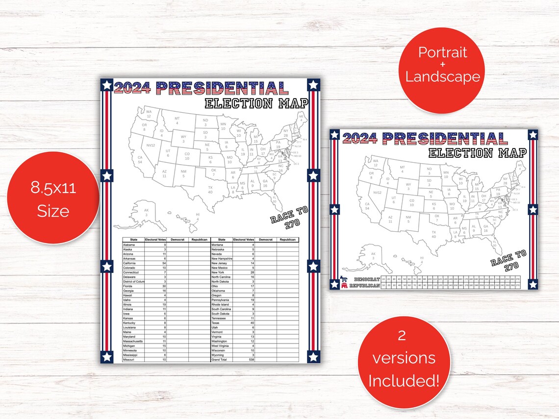 2024 Presidential Election Map, Electoral College Vote Tracker Kids ...