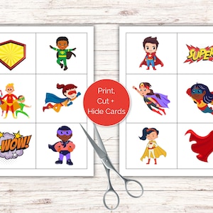 Superhero Scavenger Hunt for Kids, Superhero Treasure Hunt Game ...