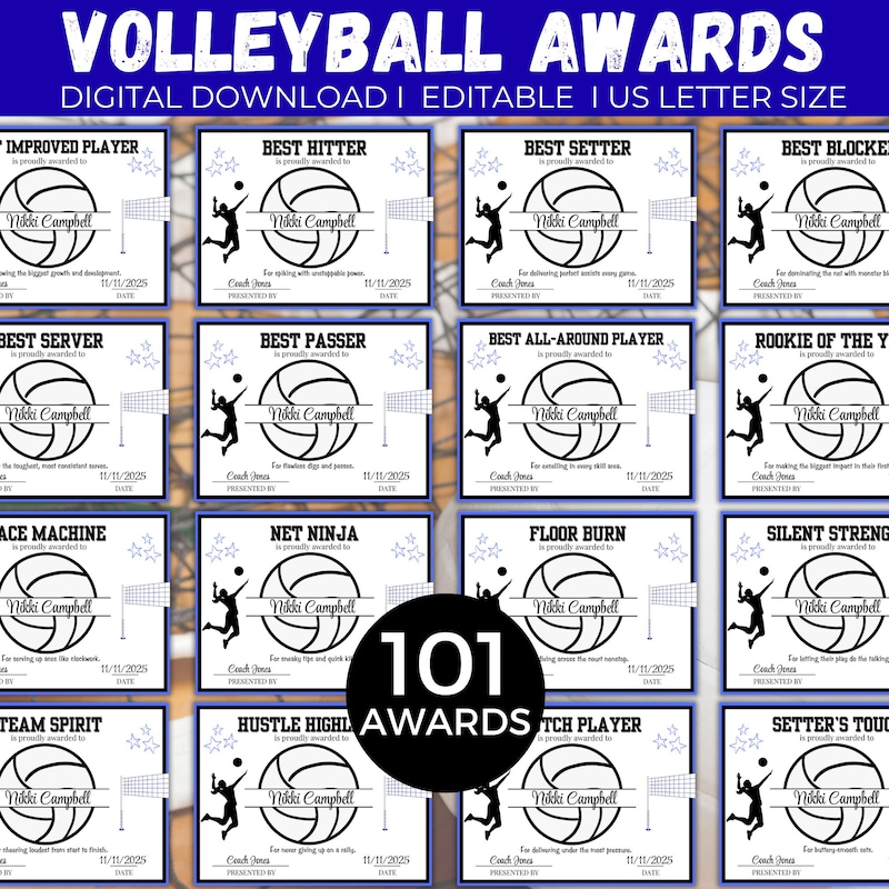 Volleyball Award Medals - Etsy