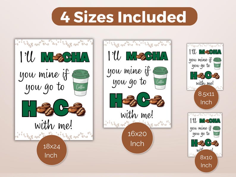 Editable Coffee Homecoming Proposal Sign, Printable HOCO Poster ...