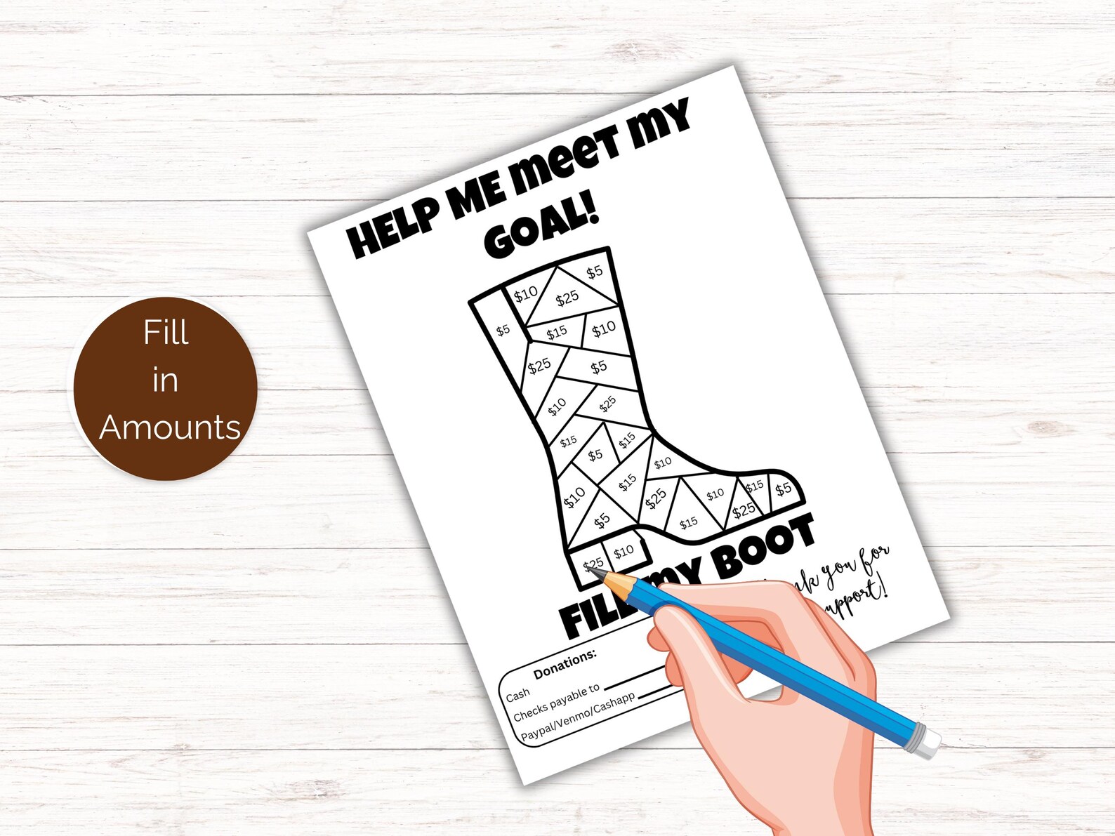 Editable Fill My Boot Fundraiser Template, Drill Team Fundraiser Flyer ...