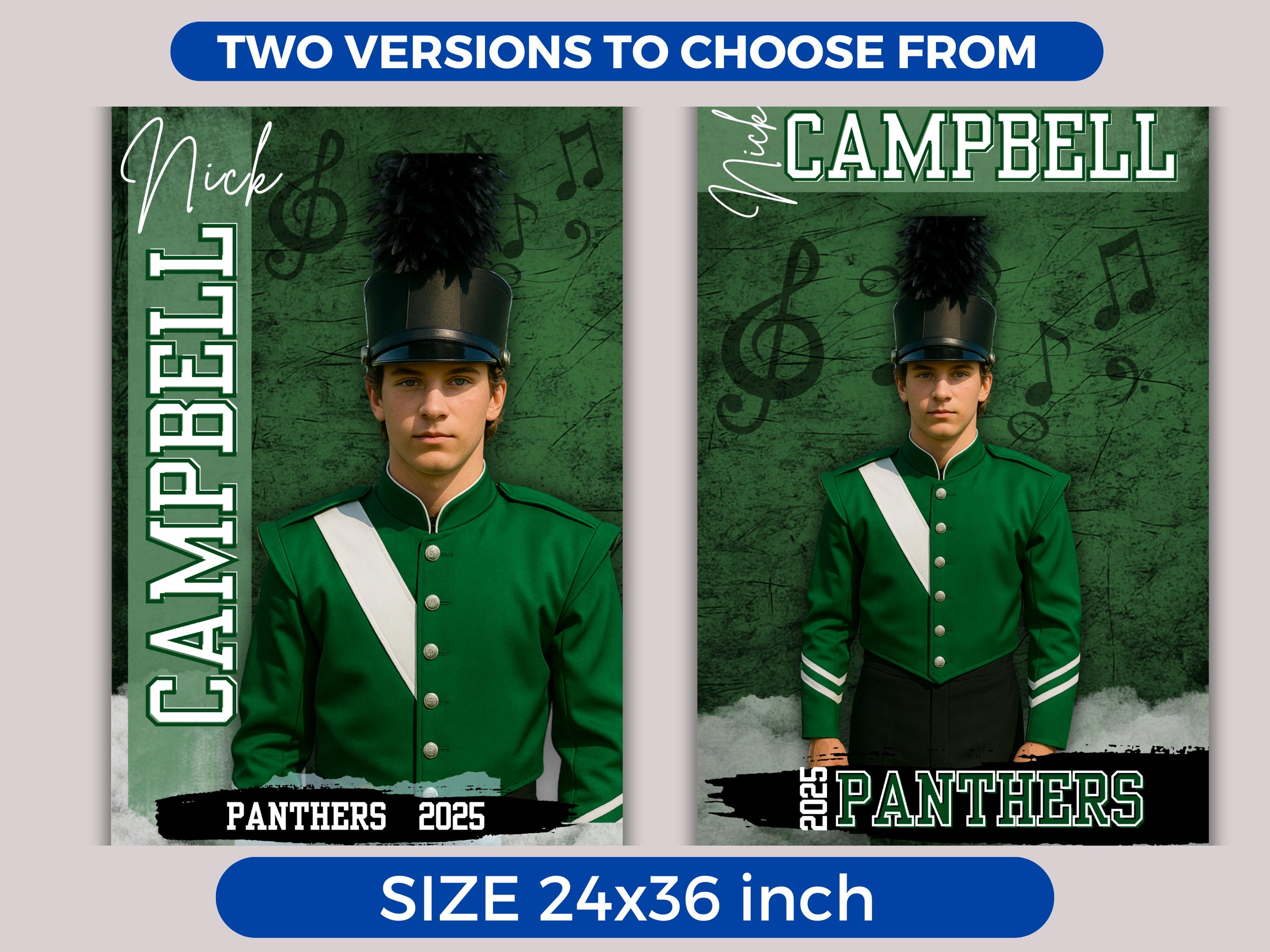 Editable Senior Marching Band Banner Template, Custom Marching Band ...