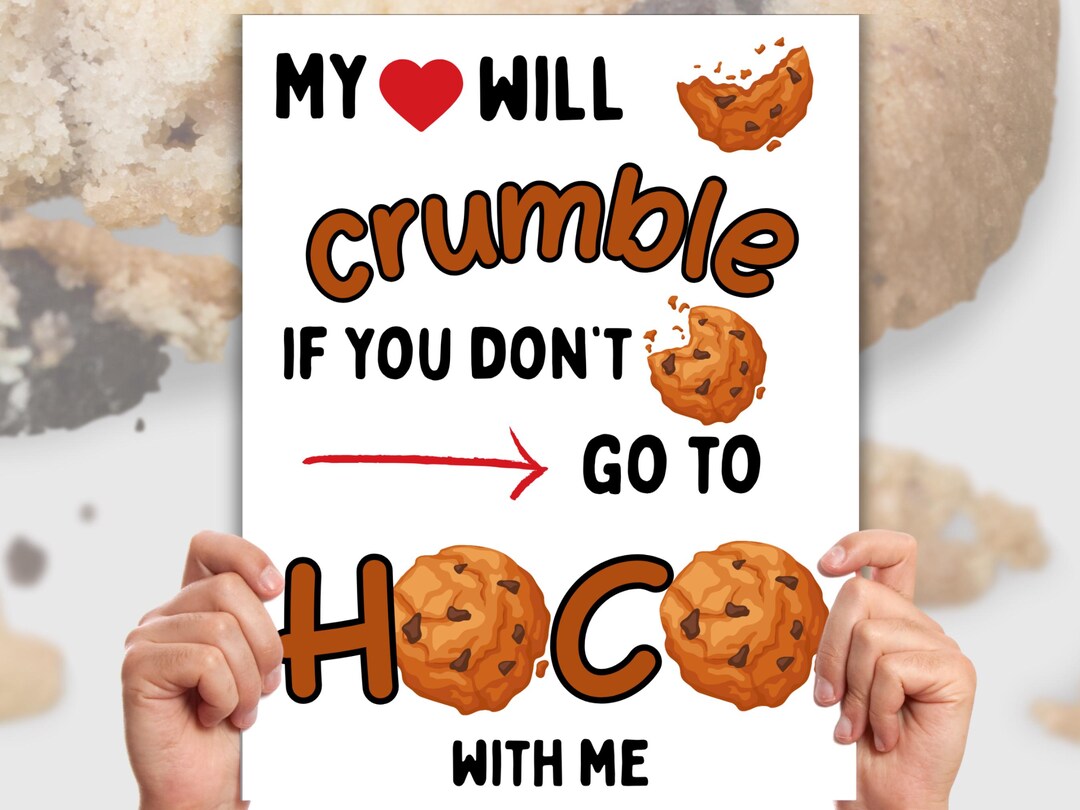 Editable Cookie Homecoming Proposal Sign, Printable HOCO Poster ...