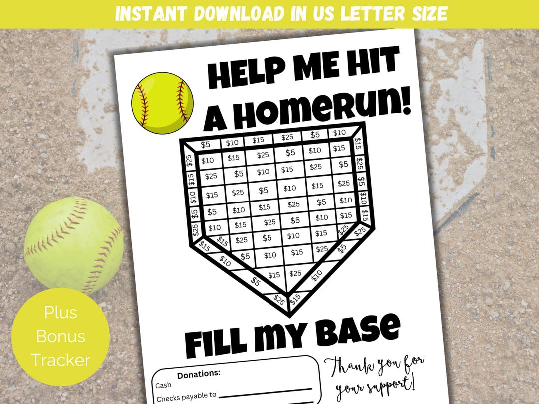 Fill My Softball Base Fundraiser Template, Softball Fundraiser Flyer ...