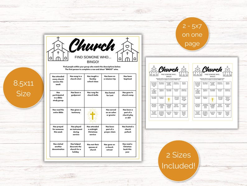 Church Find Someone Who Game, Church Mix and Mingle, Printable ...