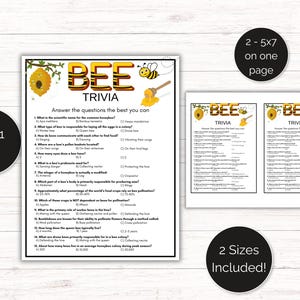 Bee Trivia Game, Bee Quiz, Printable Bee Game, Honey Bee Trivia, What ...