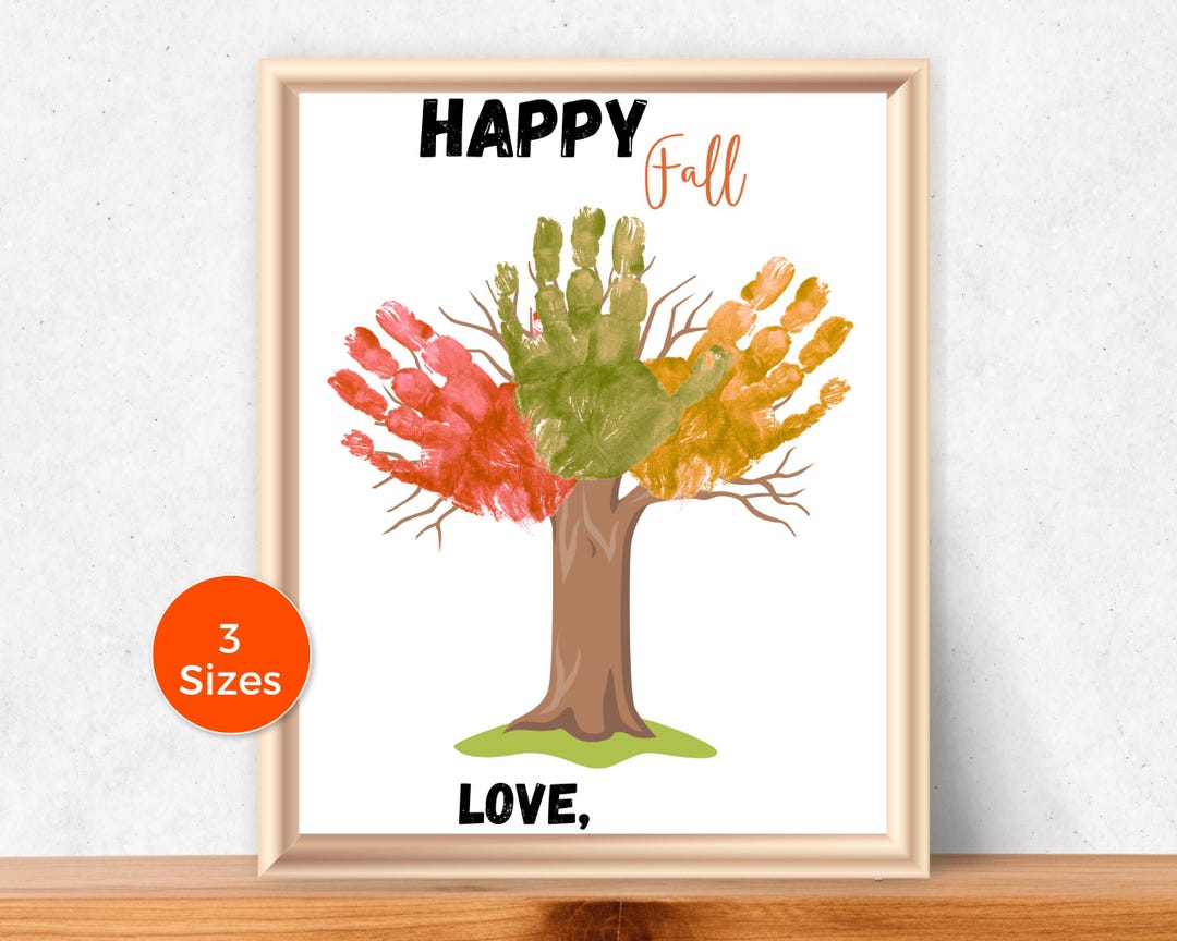 Fall Tree Handprint Art, Fall Handprint Craft for Toddlers, Fall ...