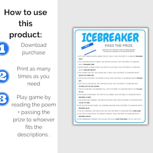 Icebreaker Pass the Prize, Printable Icebreaker Pass the Parcel Game ...