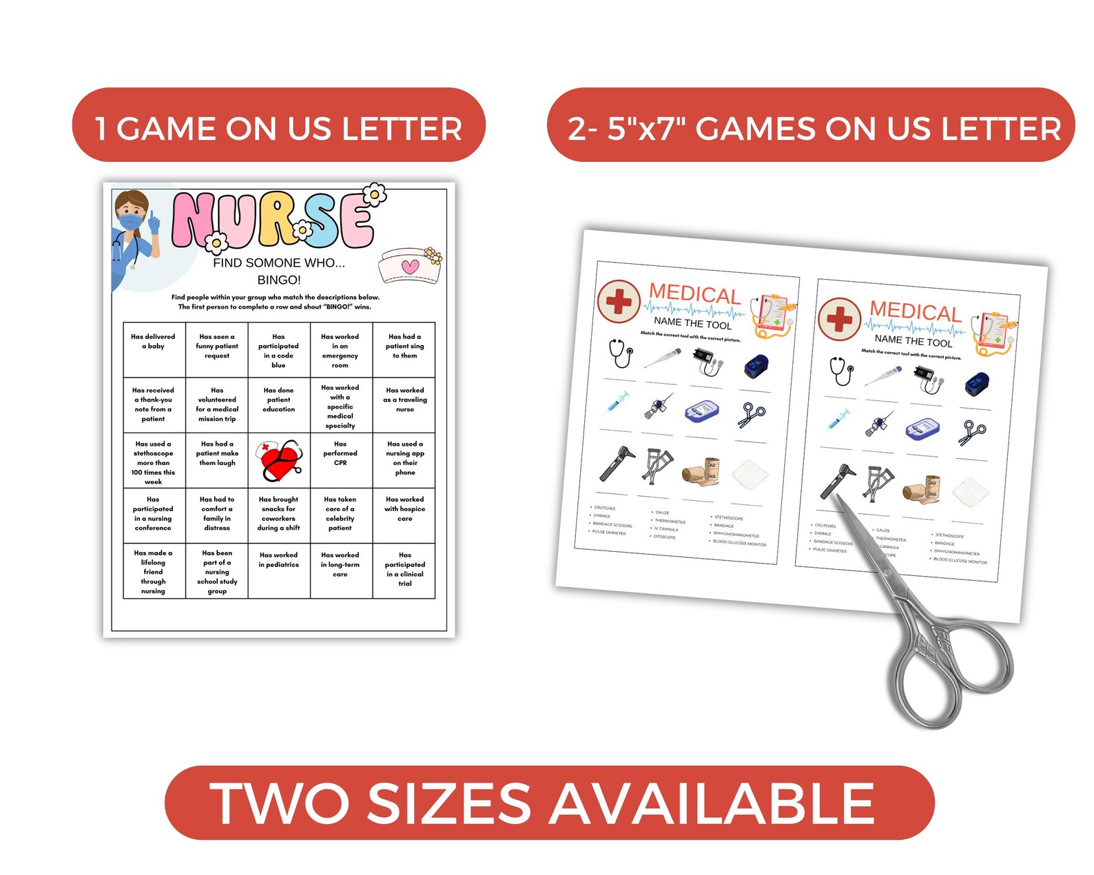 Medical Game Bundle, 15 Printable Medical Games, Nursing Games ...